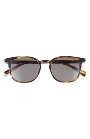 Eyebobs Boardroom 49mm Polarized Square Sunglasses - Brown Demi Stripe