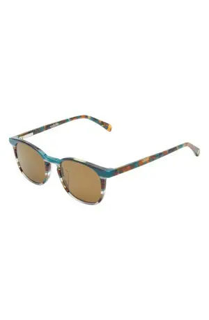 Eyebobs Boardroom 49mm Polarized Square Sunglasses - Teal Tortoise
