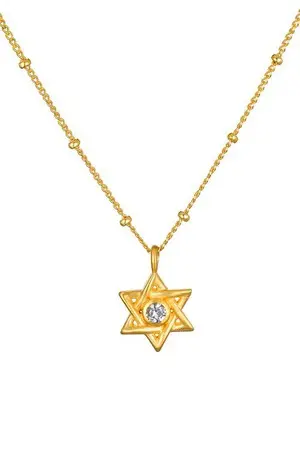 SATYA JEWELRY Star Of David Necklace - Gold