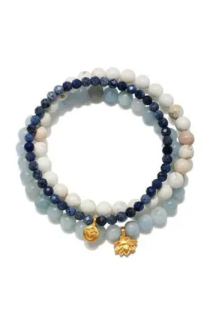 SATYA JEWELRY Gemstone Bracelet Set - Multicolor