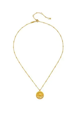SATYA JEWELRY Blessed Beginnings Lotus Pendant Necklace