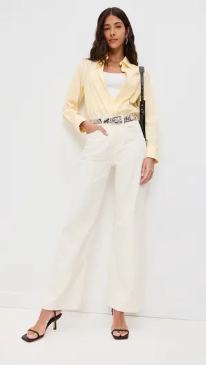 Rag & Bone Feather Weight Logan Jeans - Ecru