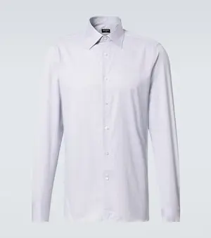 Zegna Striped Cotton Shirt Multicoloured