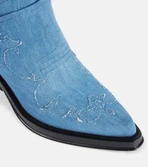 Gabriela Hearst Capitana Cowboy Boots - Blue