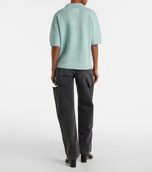 MAISON MARGIELA Hemp Polo Sweater - Blue
