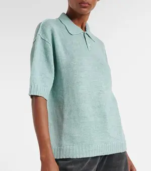 MAISON MARGIELA Hemp Polo Sweater - Blue