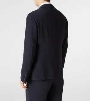 Giorgio Armani Chevron Jacquard Blazer