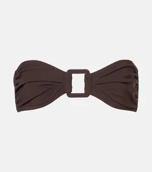 KARLA COLLETTO Bandeau Bikini Top - Brown