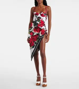 Dolce & Gabbana Floral Cotton Beach Cover-up - Red