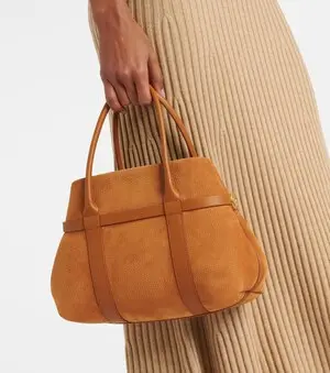 Loro Piana Ghiera Small Leather Tote Bag - Brown
