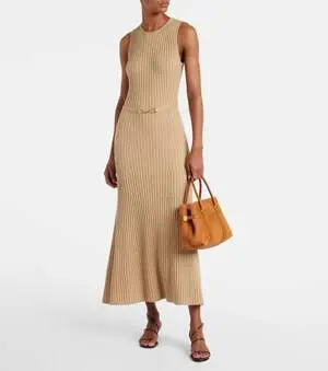 Loro Piana Ghiera Small Leather Tote Bag - Brown