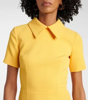EMILIA WICKSTEAD Eman Crêpe Cocktail Dress - Yellow
