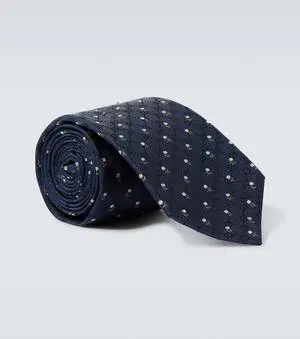 Gucci Gucci GG Silk Jacquard Standard Tie Blue