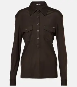 TOM FORD Jersey Top - Brown