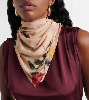 Magda Butrym Floral Silk-blend Scarf