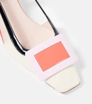ROGER VIVIER Belle Vivier Patent Leather Slingback Pumps - Multicoloured