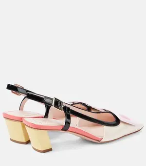 ROGER VIVIER Belle Vivier Patent Leather Slingback Pumps - Multicoloured