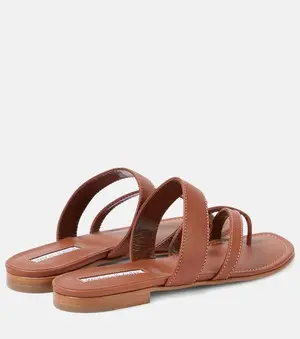 Manolo Blahnik Susacru Leather Sandals