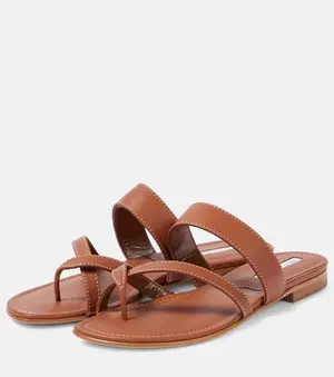 Manolo Blahnik Susacru Leather Sandals