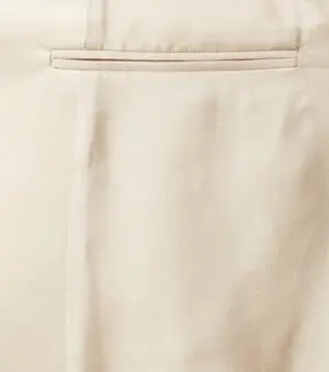 Saint Laurent Double-breasted Wool Tuxedo Jacket - Beige