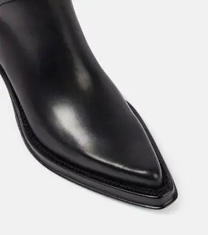 Gabriela Hearst Leather Knee-high Pointed Toe Boots - Black