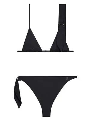 COURREGES Scarf-embellished Triangle Bikini - Black