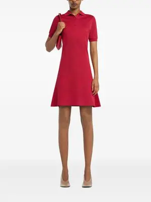 COURREGES Polo-collar Mini Dress - Red