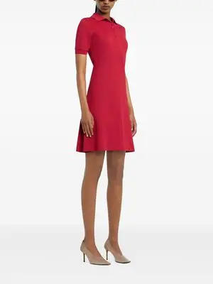 COURREGES Polo-collar Mini Dress - Red