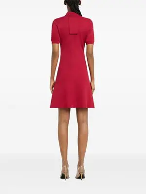 COURREGES Polo-collar Mini Dress - Red