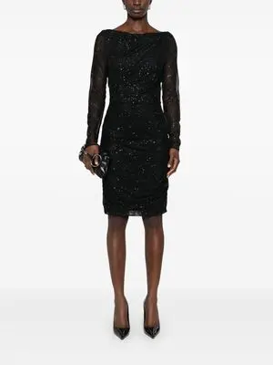 Talbot Runhof Glitter-detailed Mini Dress