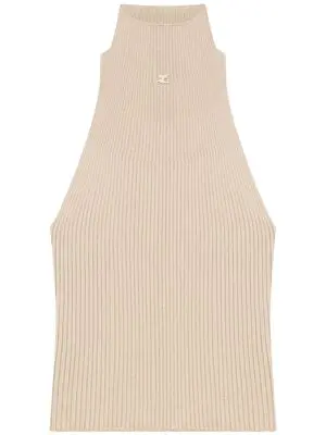 COURREGES Ribbed-knit Tank Top