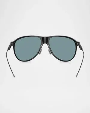 Brunello Cucinelli Aviator Sunglasses - Black