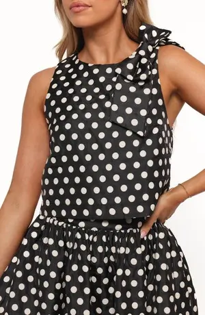 PETAL & PUP Polka Dot Sleeveless Top And Maxi Skirt Set