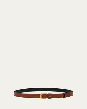Valentino Garavani Vlogo Signature Embellished Leather Belt 40mm - Nero