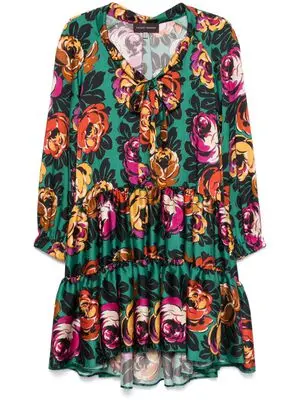 Talbot Runhof Floral-print Mini Dress