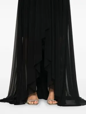 Talbot Runhof Draped-detail Gown