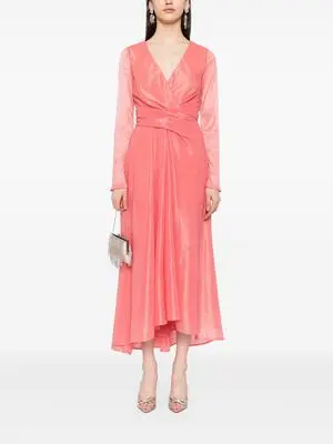 Talbot Runhof Wrap-design Midi Dress