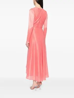 Talbot Runhof Wrap-design Midi Dress