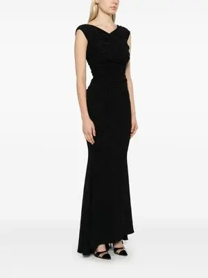 Talbot Runhof Metallic Maxi Dress