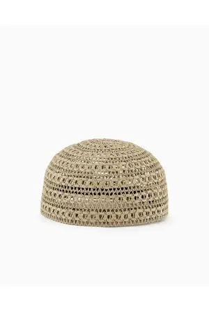 Giorgio Armani Braided Beanie Hat - Natural