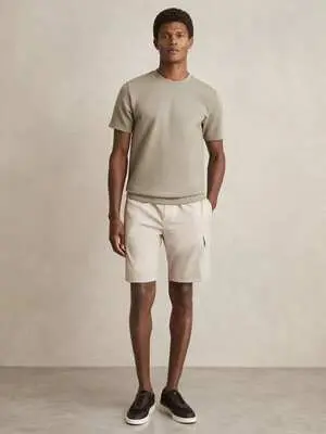 REISS Climb Technical Cargo Shorts - Stone