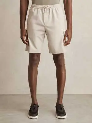 REISS Climb Technical Cargo Shorts - Stone
