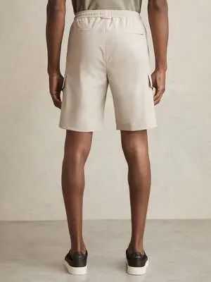 REISS Climb Technical Cargo Shorts - Stone