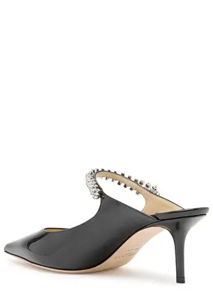 JIMMY CHOO Bing 65 Embellished Mules - Black