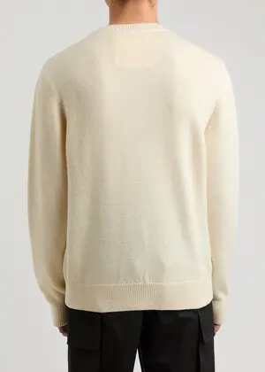 Givenchy Logo-embroidered Wool Jumper - Cream