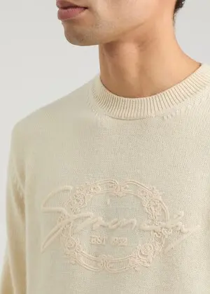Givenchy Logo-embroidered Wool Jumper - Cream