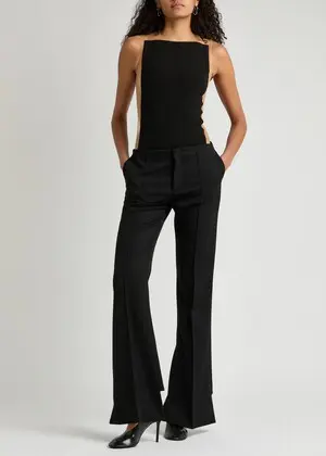 COURREGES Illusion Panelled Bodysuit - Black