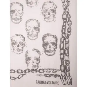 Zadig&Voltaire Kerry Skull-print Square Woven Scarf