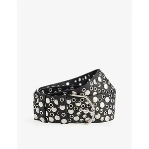 Jaded London Studded Leather Belt - Black | Editorialist
