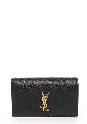 Saint Laurent Cassandre Slim Key Case - Black